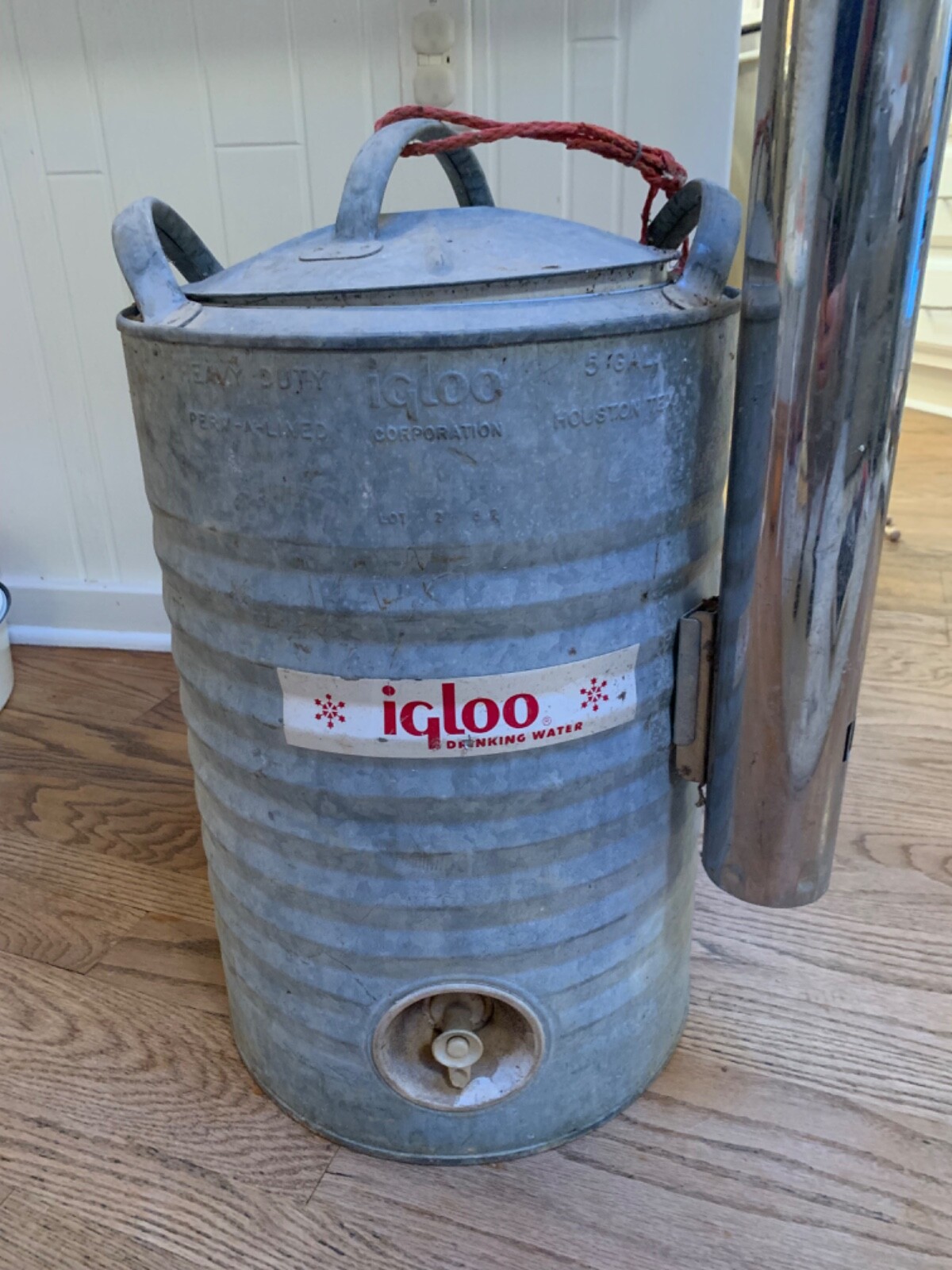 Vintage Cooler Igloo Water Galvanized Metal 5 Gallon | eBay
