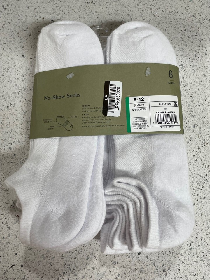 Goodfellow & Co Men's No Show Socks 6 Pair Size 6-12 | eBay