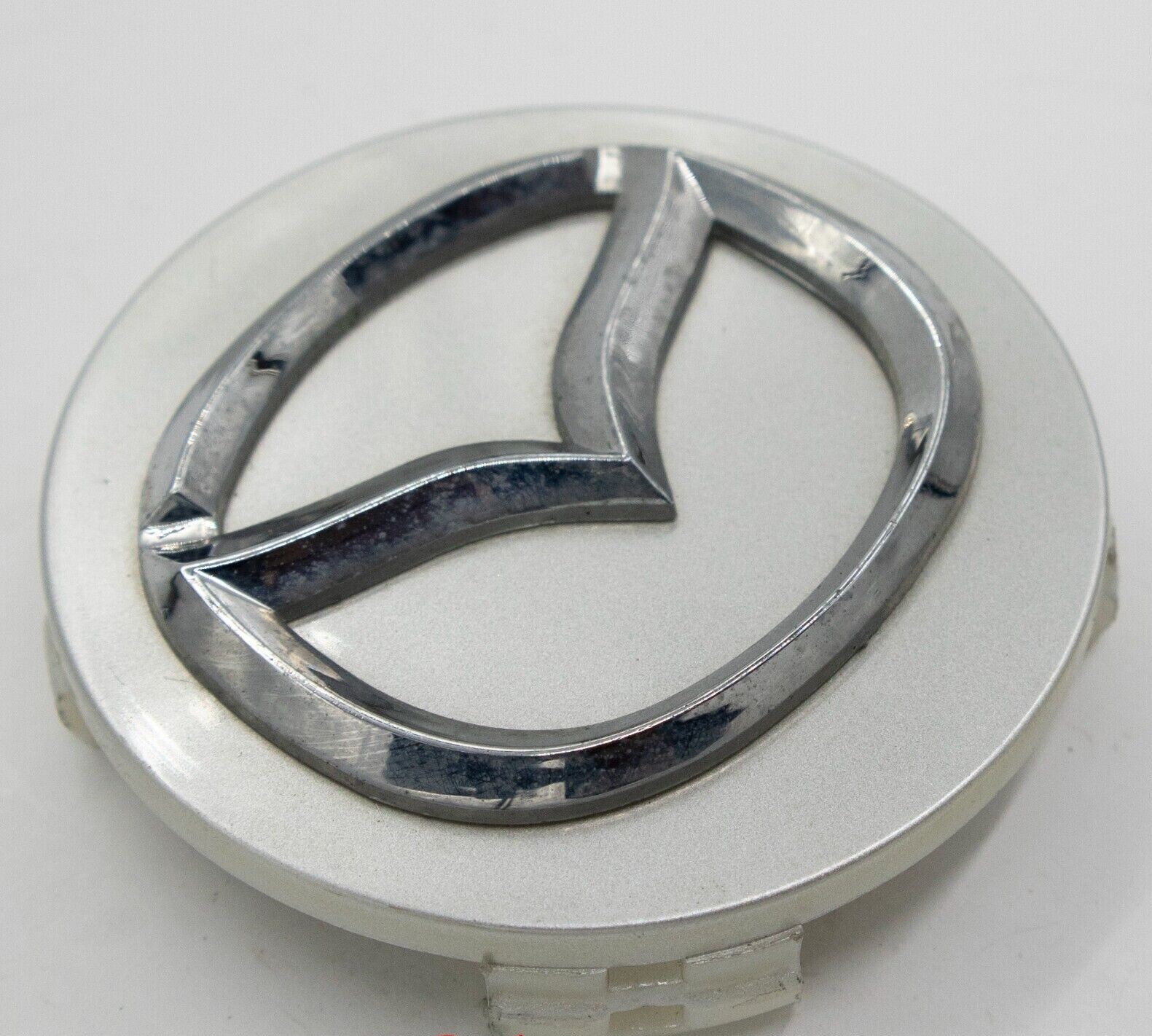 MAZDA Genuine OEM 56mm Silver With Chrome Logo Wheel Center Caps KD51 ...
