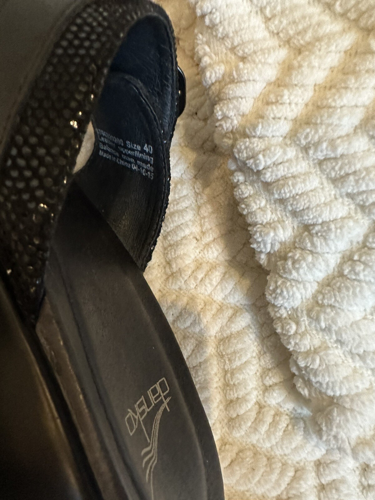 DANSKO Jessie Black Lizard Print Double Strap Wedge S… - Gem