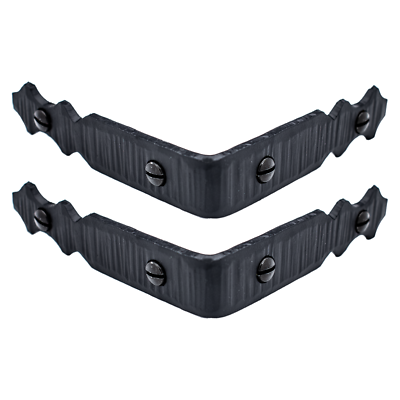 Decorative Metal Angle Brackets Pack Of 2 X Black Corner Brackets