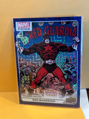 2023 UD MARVEL PLATINUM Blue Traxx /499 #170 Red Guardian Nice | eBay
