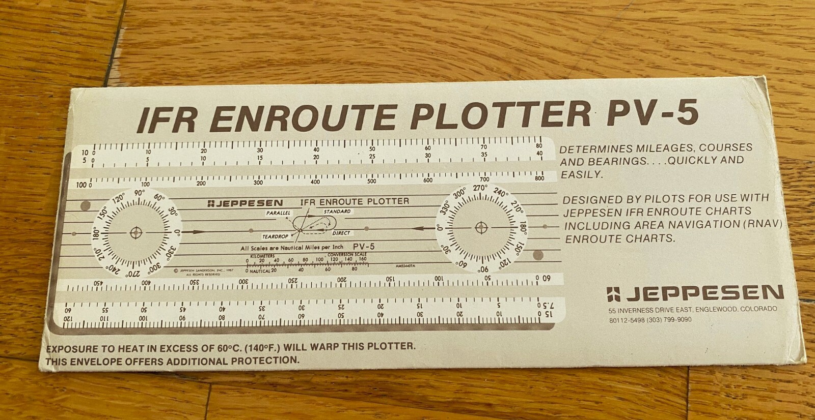 JEPPESEN IFR ENROUTE PLOTTER model # PV-5 | eBay