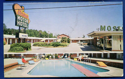 Moses Motor Hotel Pool Monroe Louisiana ls chrome postcard | eBay
