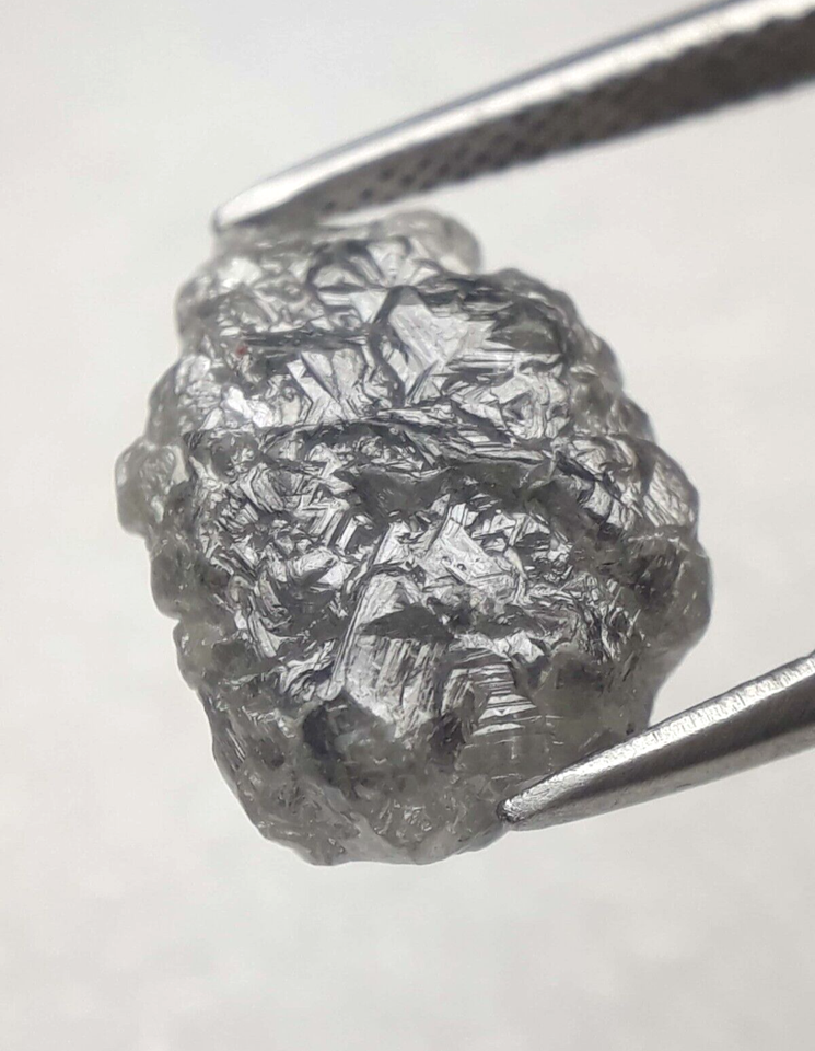 3.45 Ct,Natural Rough Diamond Grey Rough Diamond Uncut Raw Rough ...