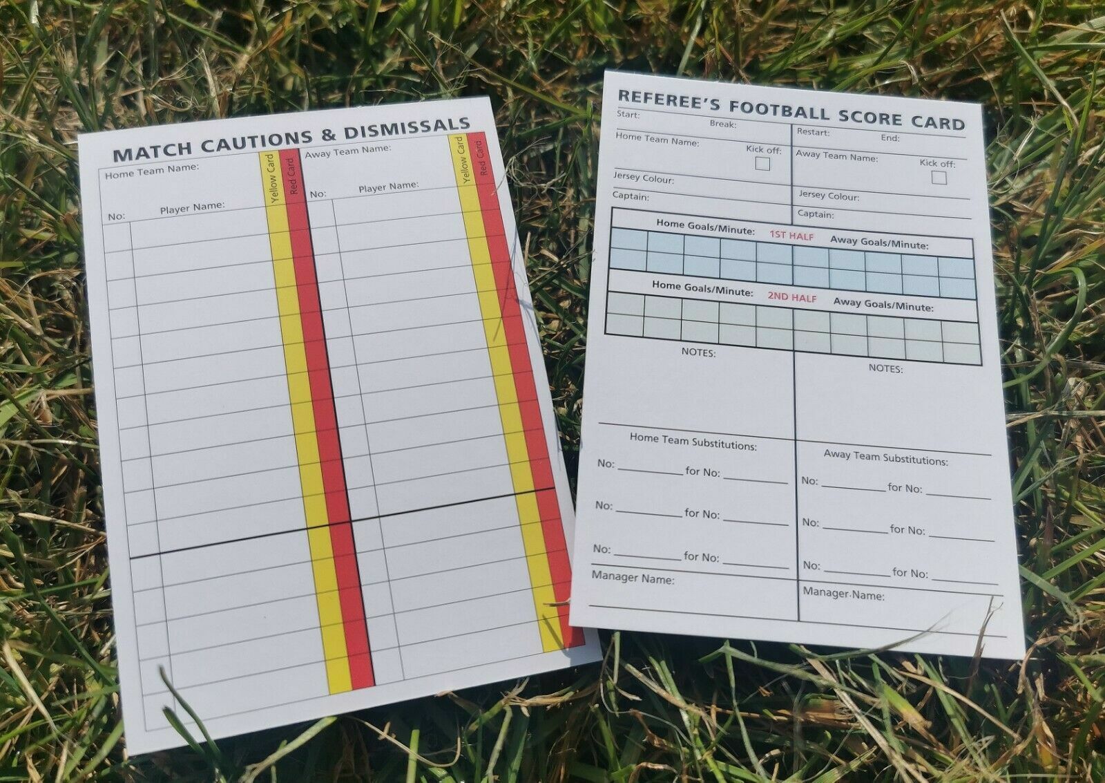 referee soccer match score cards x 50 pad sheet sheets player | eBay UK