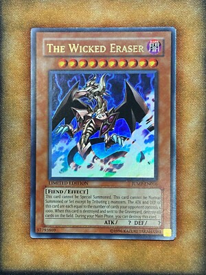 Yugioh The Wicked Eraser JUMP-EN016 Ultra Rare Limited Edition Promo NM ...