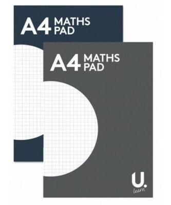 QUALITY A4 MATHS PAD SQUARED 40 Sheets (80 Pages) School Homework ...