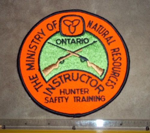 ONTARIO MINISTRY OF NATURAL RESOURCES INSTRUCTOR HUNTER SAFETY PATCH ...