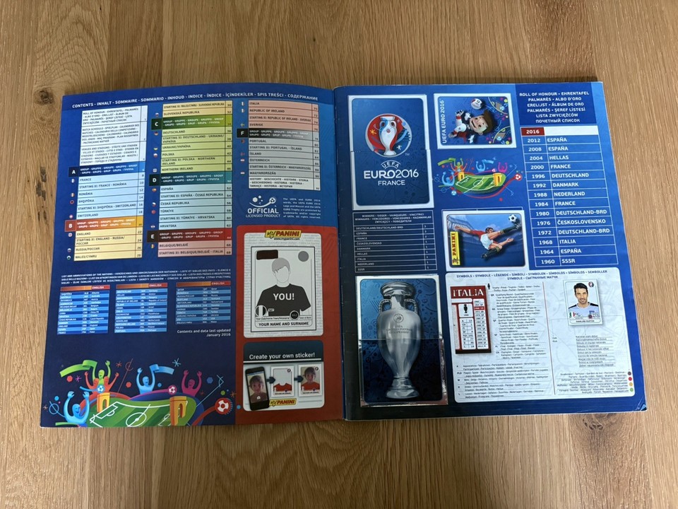 100% Complete, Panini UEFA Euro 2016 France, Official Sticker Album ...