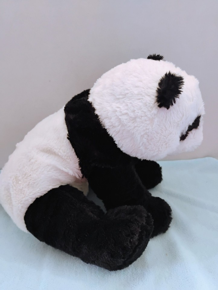 Panda Bear 13" IKEA KRAMIG Plush Teddy Black White Stuffed Animal Lovey ...