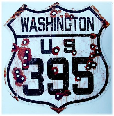 US Washington 395 Highway Shield Rustic | eBay