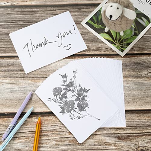 100 Pack Thick Paper Cardstock Blank Heavy Cards Stock for Invitations ...