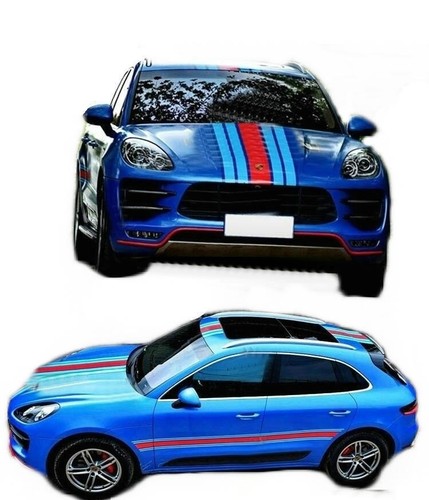 Custom Vinyl Car Sticker For Porsche Macan Cayenne 718 Racing Stripe ...
