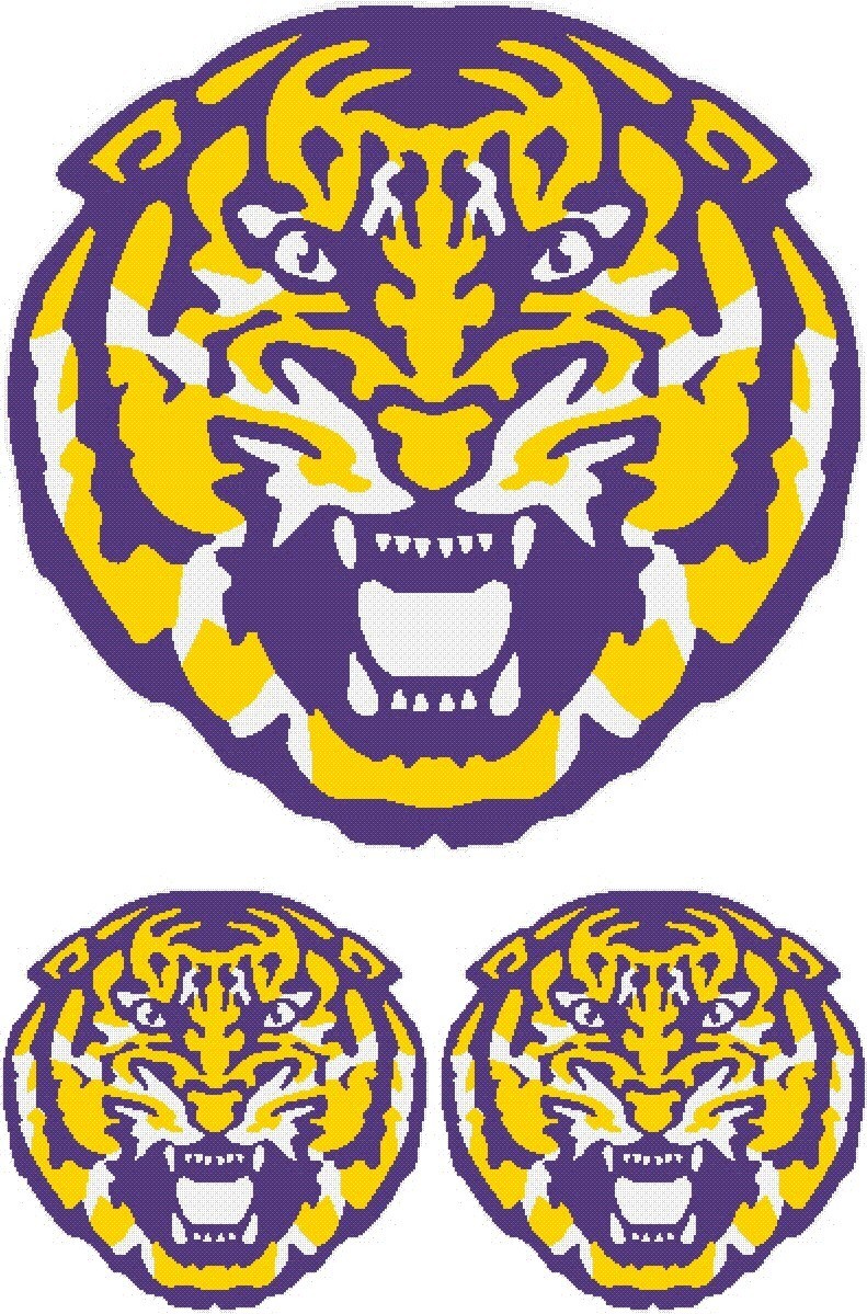 New Lsu Tiger Head Logo LSU Tigers Heavy Duty Aluminium Helmet Emblem,