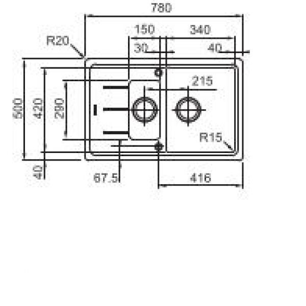 Franke Fragranite Sink BFG 651-78 Black Matt With Knob | eBay
