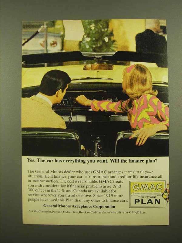 1965 GMAC Financing Ad - The Car Has Everything | eBay