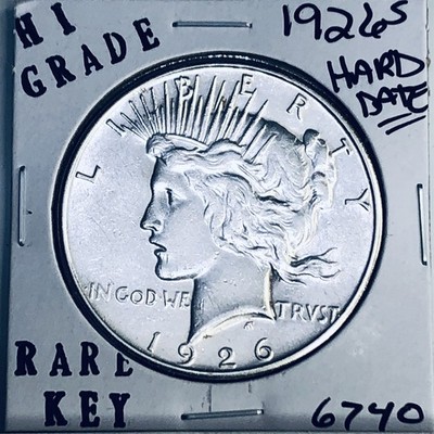 1926 S PEACE SILVER DOLLAR HI GRADE GENUINE U.S. MINT RARE KEY COIN ...
