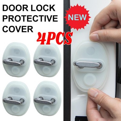 4Pcs Car Door Lock Latches Cover Car Silicone Door Latch Protective ...