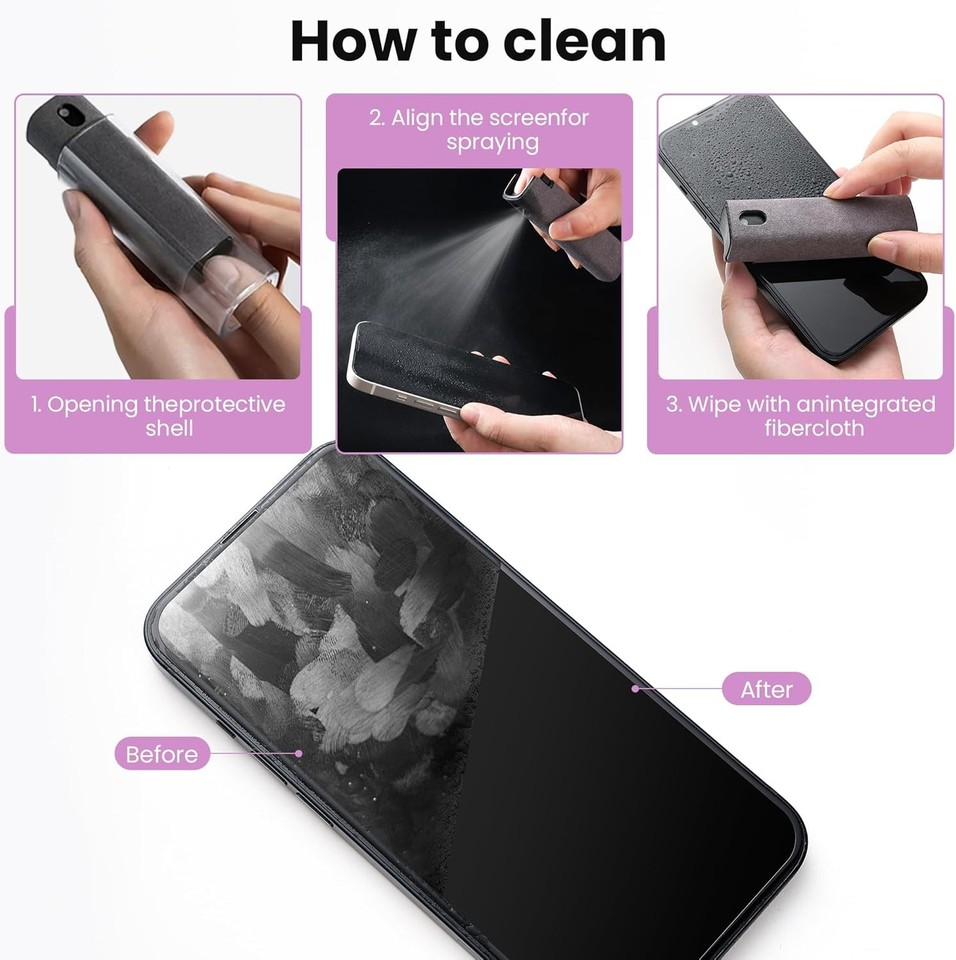 Screen Cleaner, Touch Screen Mist Cleaner, Cell Phone, Laptop and ...