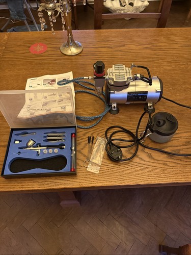 Timbertech Airbrush Kit with Air Compressor ABPST05 with Powerful ...