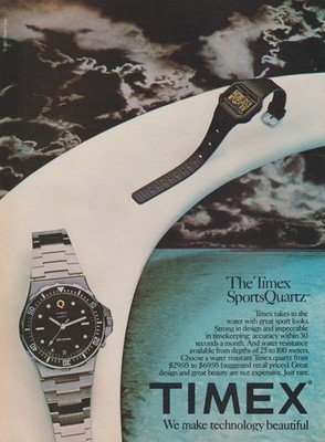 1982 Timex Watches - Sports Quartz - Storm Clouds - Magazine Print Ad ...