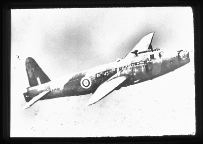 WW2 Wellington Great Britain Bomber RAF Aircraft Glass Trans 35mm Slide ...