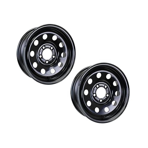 15 Inch Black Trailer Rims, 2 Pack, Designed for Strength & Durability ...
