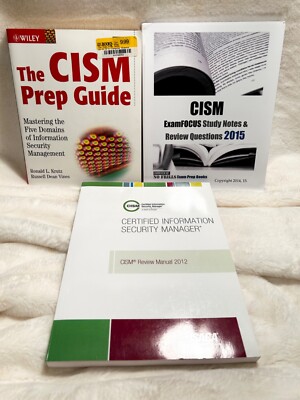 LOT OF 3 CISM Certified Information Security Manager Paperback Study Guides | eBay