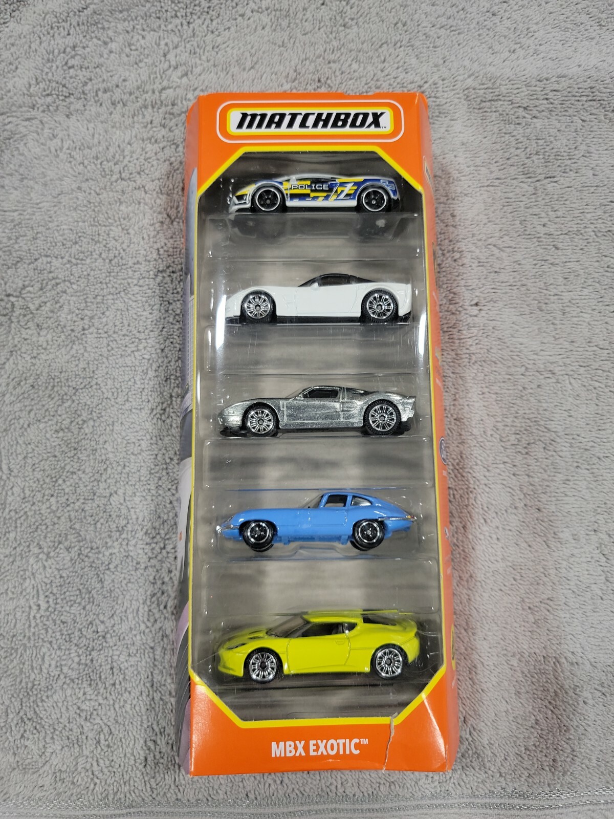 Matchbox 2022 MBX Exotic 5-Pack 2005 Ford GT, C6 Corvette ZR1 Lotus ...