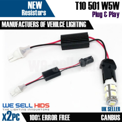 2x LED 5W SIDE LIGHT LOAD RESISTOR NO ERROR 501 W5W T10 FREE CANBUS | eBay