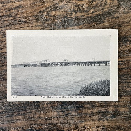 Rare 1920's LBI PC-"Auto Bridge near Beach Haven, N.J." | eBay