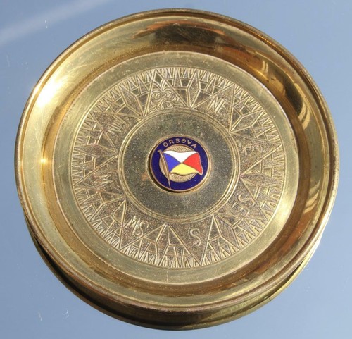 P&O ORIENT LINE RMS ORSOVA PURCHASED ONBOARD COMPASS PIN DISH C-1960'S ...