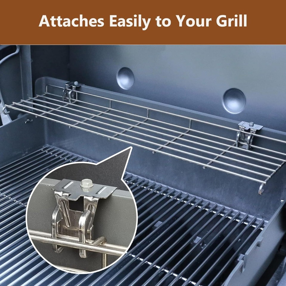 Stainless Steel Grill Warming Rack for Weber Genesis II 300 Series Gas ...