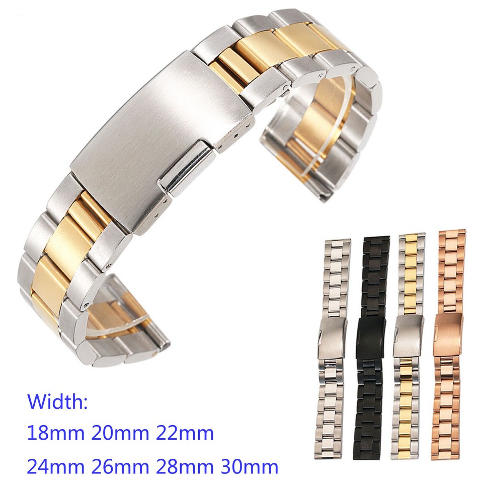 Stainless Steel Link Strap 24 26 30mm 18-28mm 22mm Metal Watch Band ...