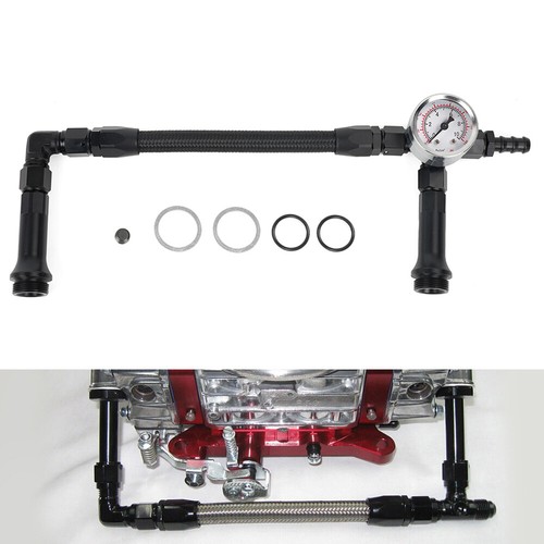 6AN Braided Dual Feed Carb Fuel Line Double Pump For 4150 Holley ...