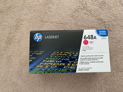 GENUINE HP CE263A 648A MAGENTA TONER CARTRIDGE Laserjet CP4025 CP4525 ...