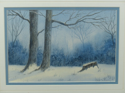 Fine Winter Landscape w/c Painting by Listed Sparta NJ Artist Toni ...