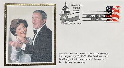 Colorano Silk Inauguration Day 2005 President George W Bush Dancing w ...