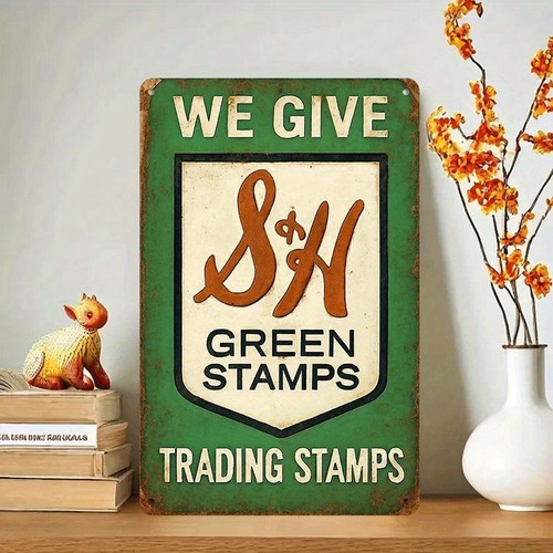 Vintage Green Stamps Metal Sign "We Give S&H Trading Stamps" Retro ...