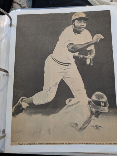 JOE MORGAN SIGNED 8.5X11 PRINT REDS HOF 1990 BIG RED MACHINE 2X NL MVP ...