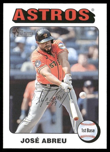 2024 Topps Heritage #220 Jos Abreu White Border | eBay