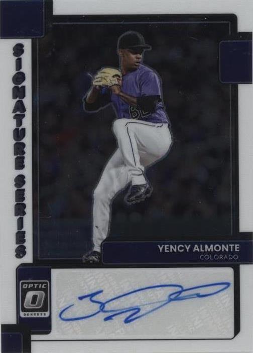 2022 Panini Donruss Optic - Signature Series Yency Almonte #SIGS-YA ...