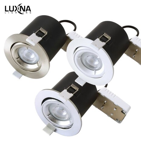 Fire Rated | IP20 Kitchen LED GU10 Flush Ceiling Spot Lights Down ...