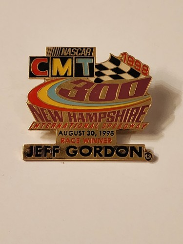 Vintage NASCAR CMT 300 New Hampshire 1998 Jeff Gordon Winner Lapel Pin ...