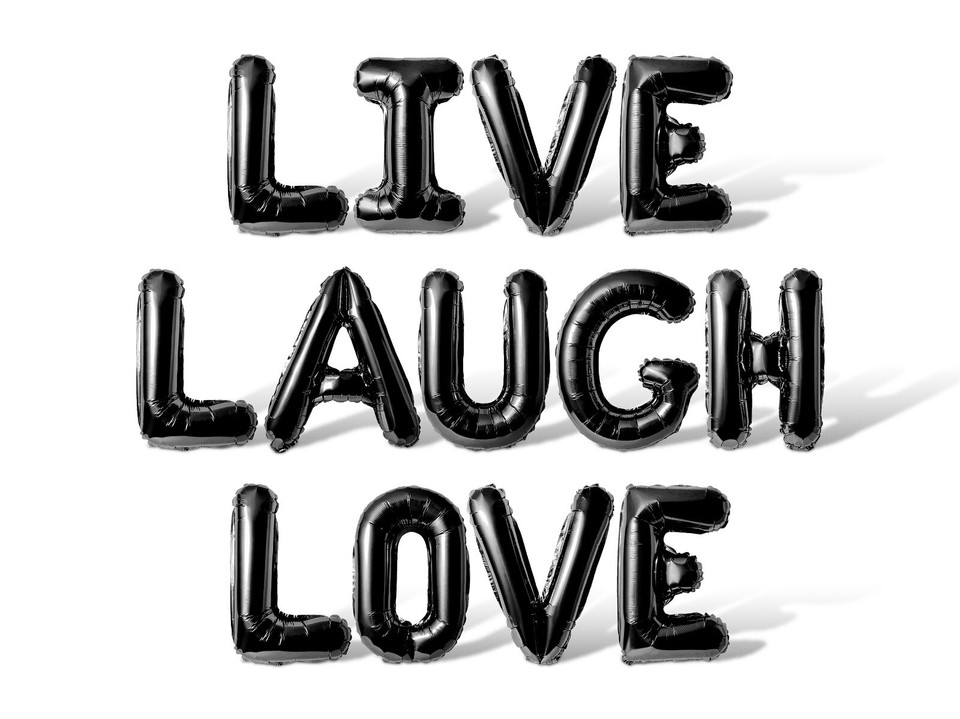 LIVE LAUGH LOVE Letter Balloon Banner - Birthday Party Supply ...