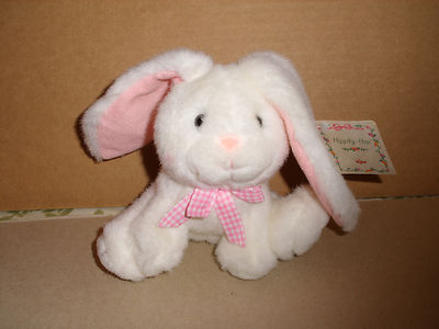 Russ Berrie HIPPITY HOP Plush 6" Plush Stuffed White Bunny Rabbit NWT ...