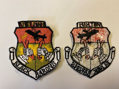 e3455 Vietnam Era US Air Force 4133rd Black Barons Bomb Wing Patch ...