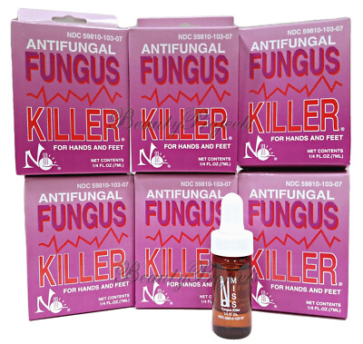6pc No Miss Antifungal Fungus Killer for hands and feet 1/4 fl.oz 7ml ...