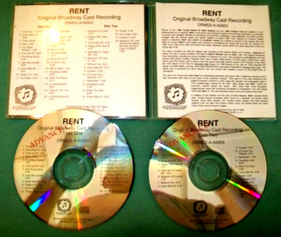 Rent Promo Double CD Original Enregistrement de Broadway Cast / 1996 | eBay